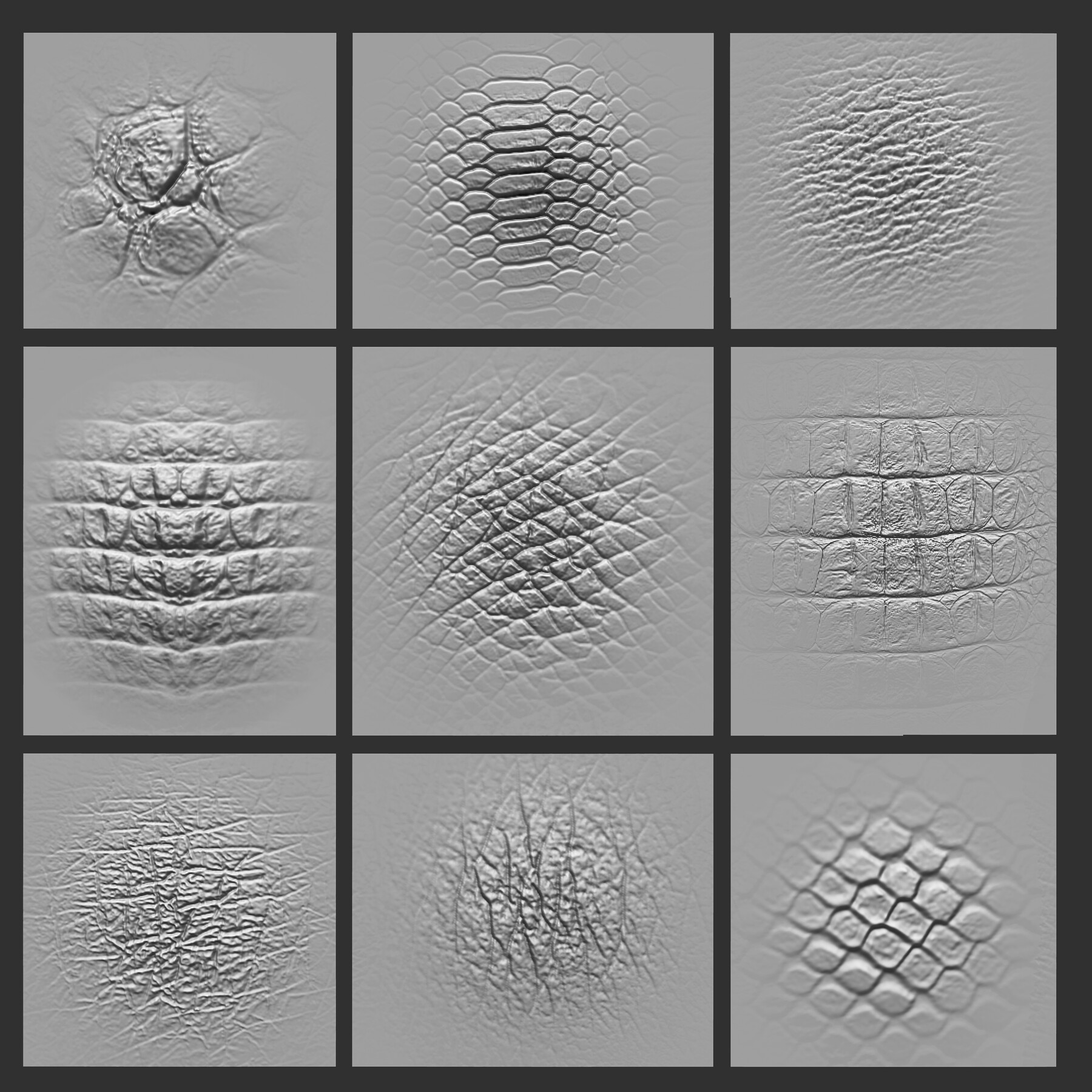 ArtStation - 40 Animal Skin Alpha and Brush | Brushes
