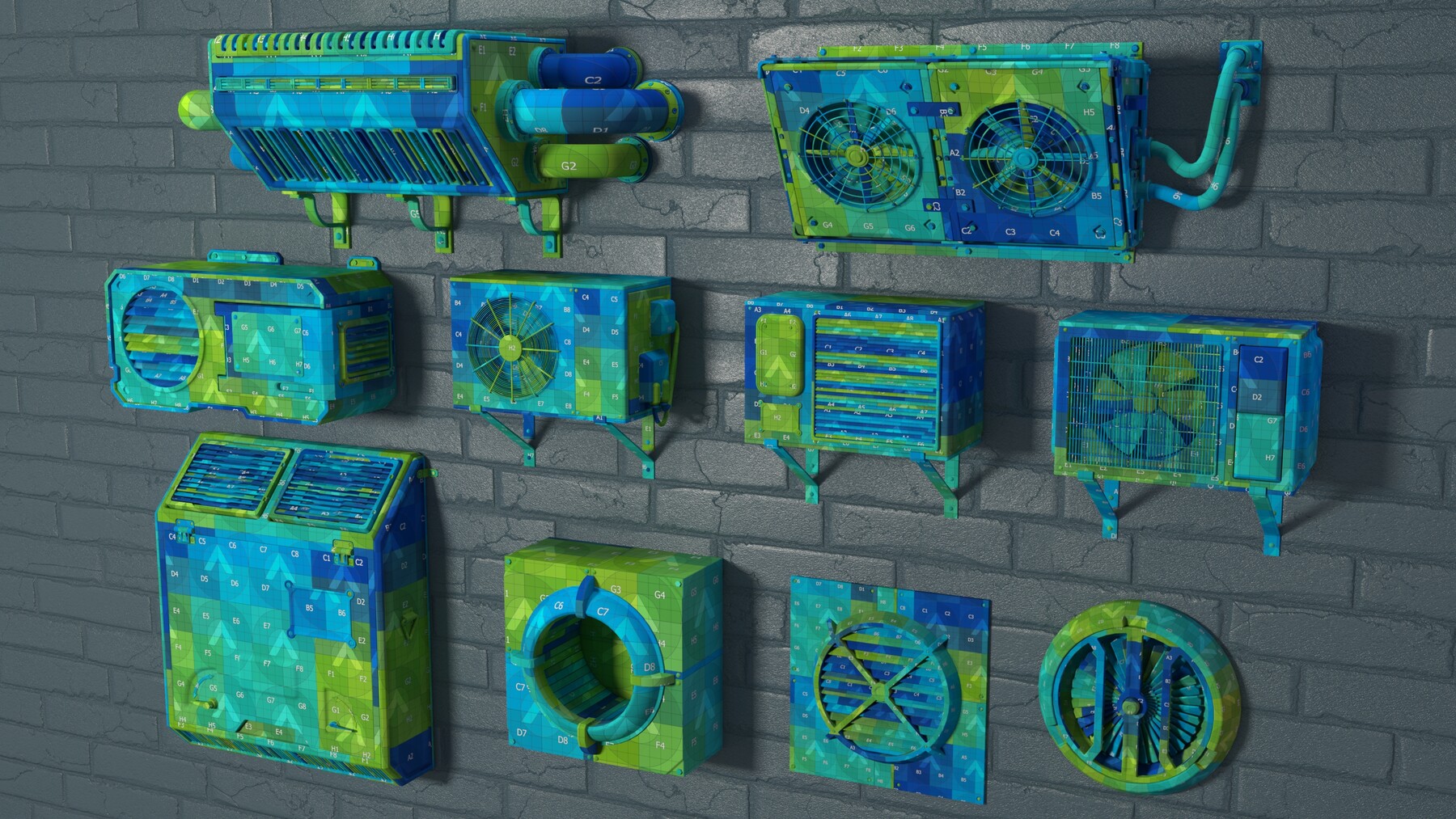 ArtStation - Air Conditioner Collection 1 | Resources