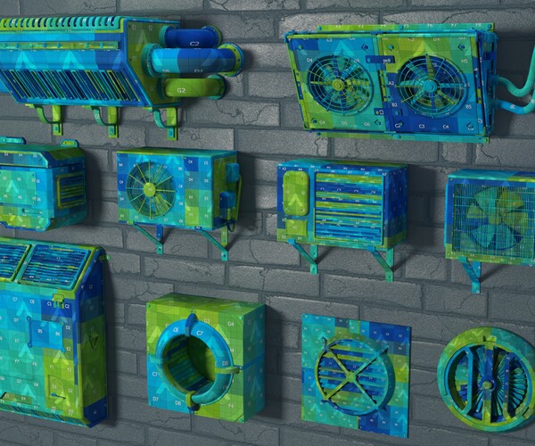 ArtStation - Air Conditioner Collection 1 | Resources