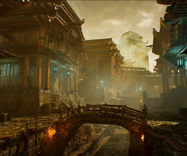 ArtStation - Asian Canal Environment ( Modular ) / Unreal Engine 4 ...