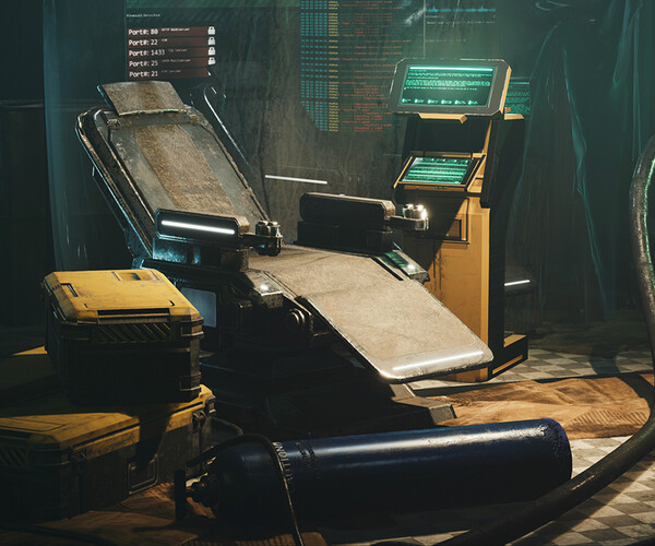 ArtStation - Cyberpunk Interior Bundle (3 products in 1) | Game Assets