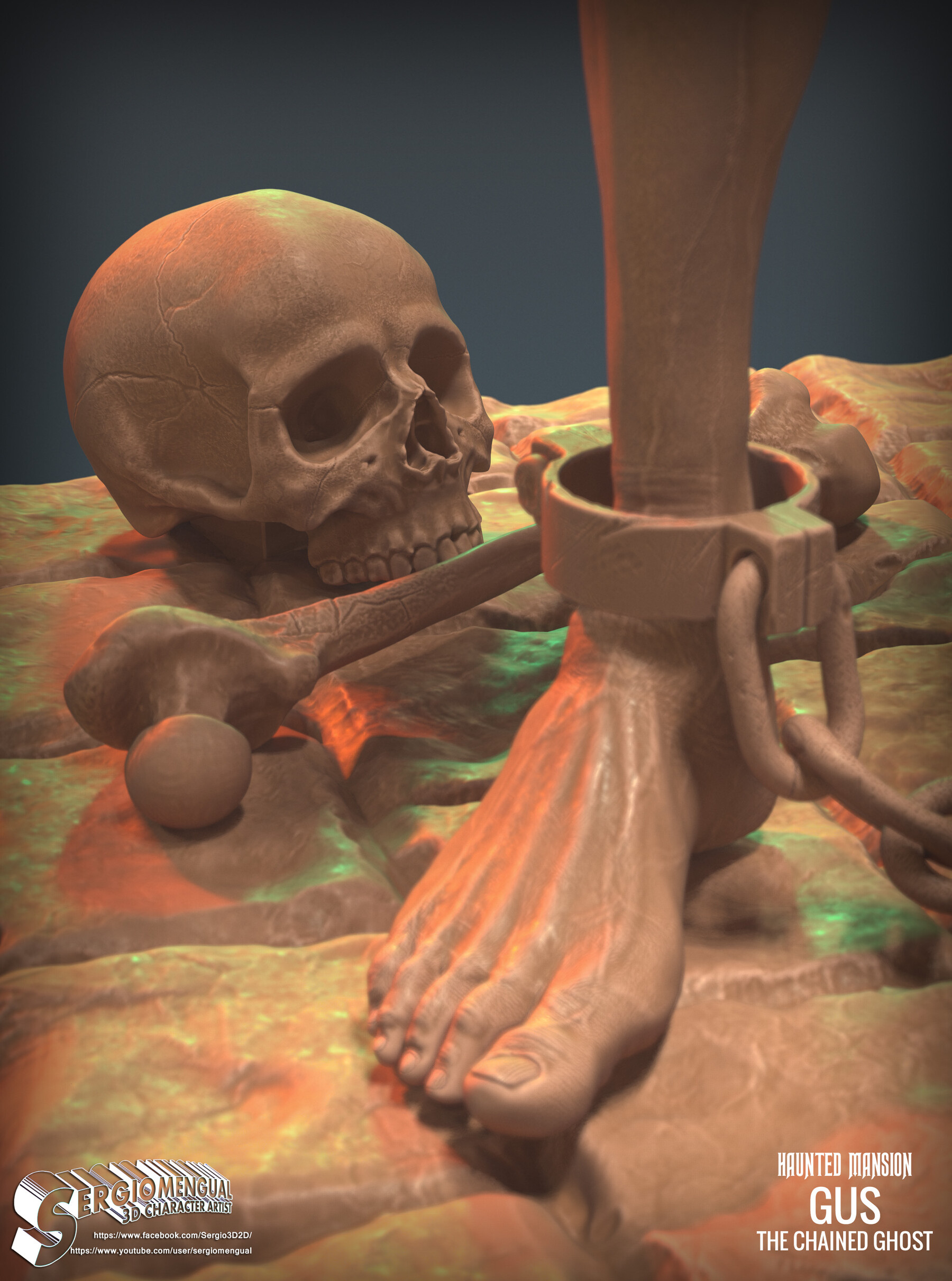 ArtStation - Haunted Mansion Gus The Chained Ghost 3D Printable Sculpt | Resources