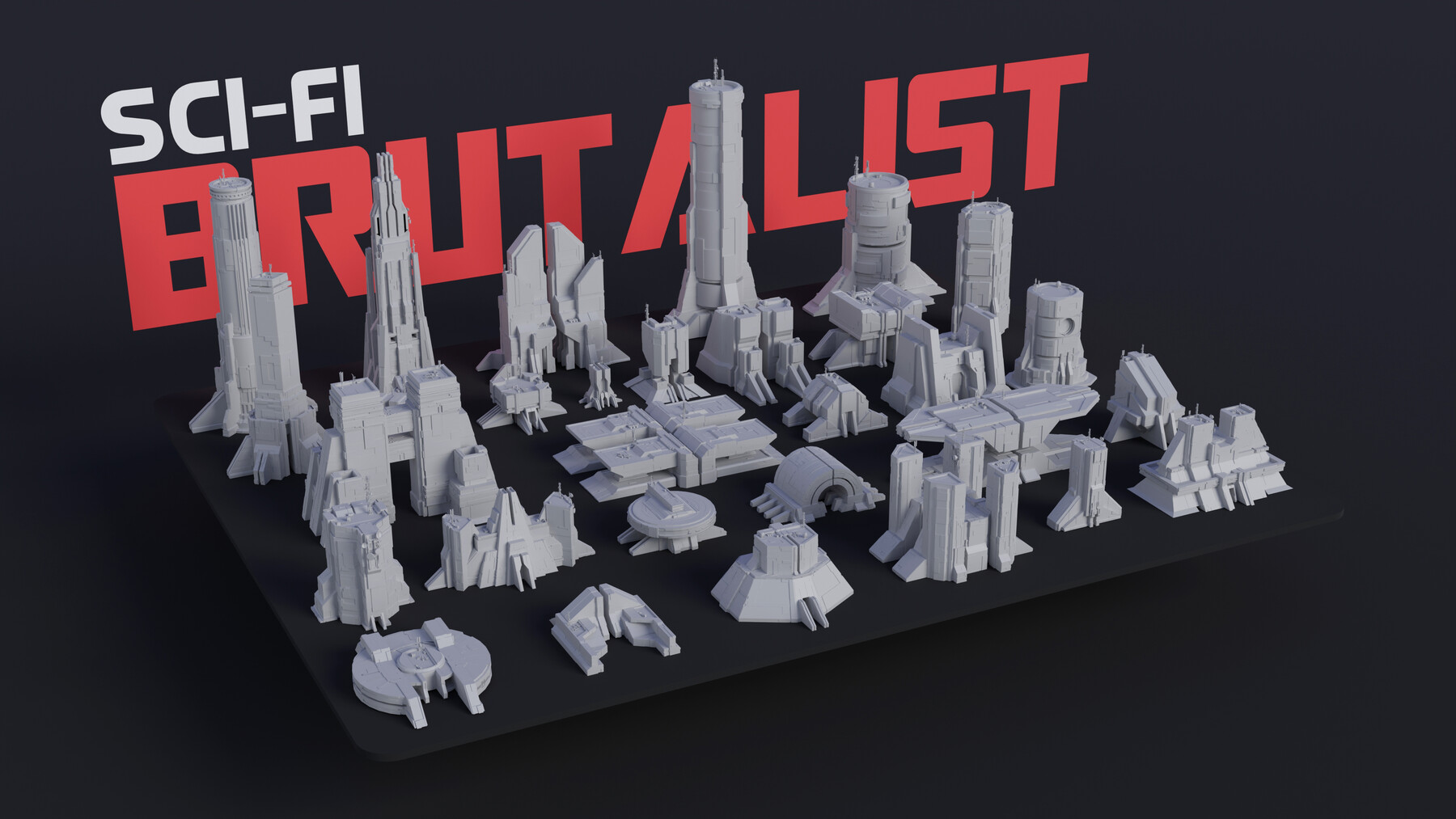 ArtStation - SCI-FI Brutalist base mesh | Resources