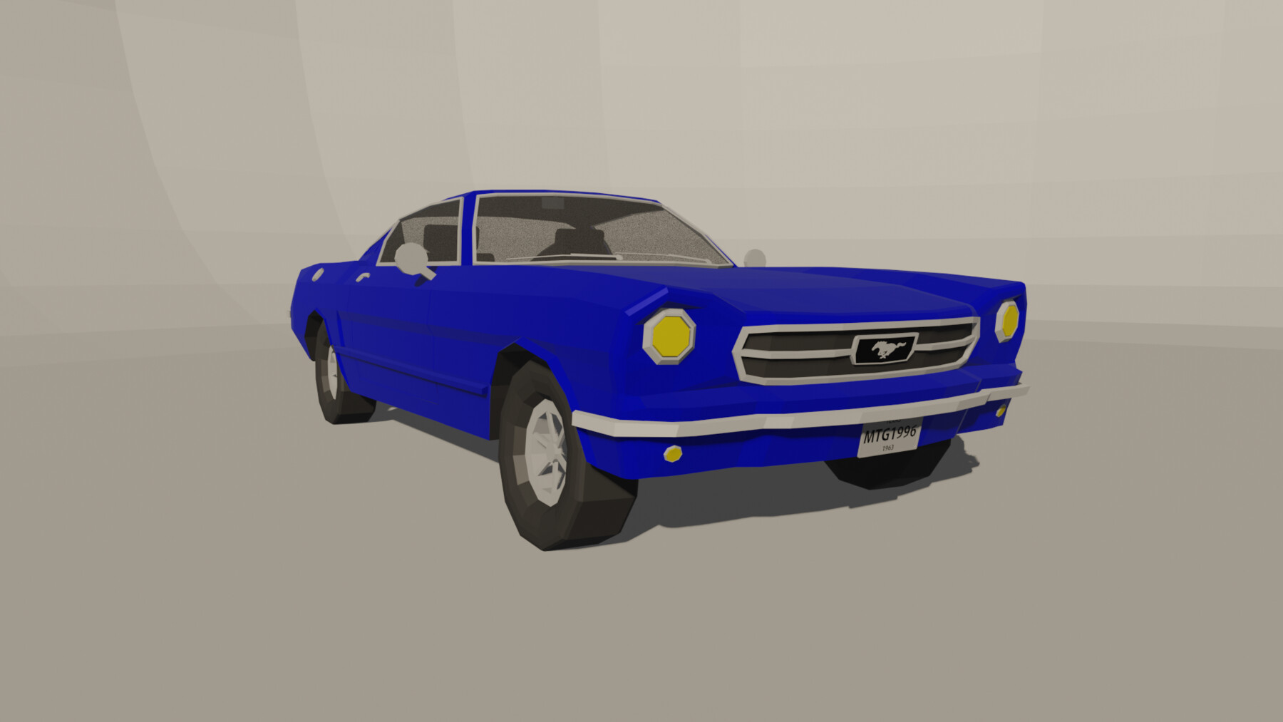 ArtStation - low poly-1996 ford mustang | Resources