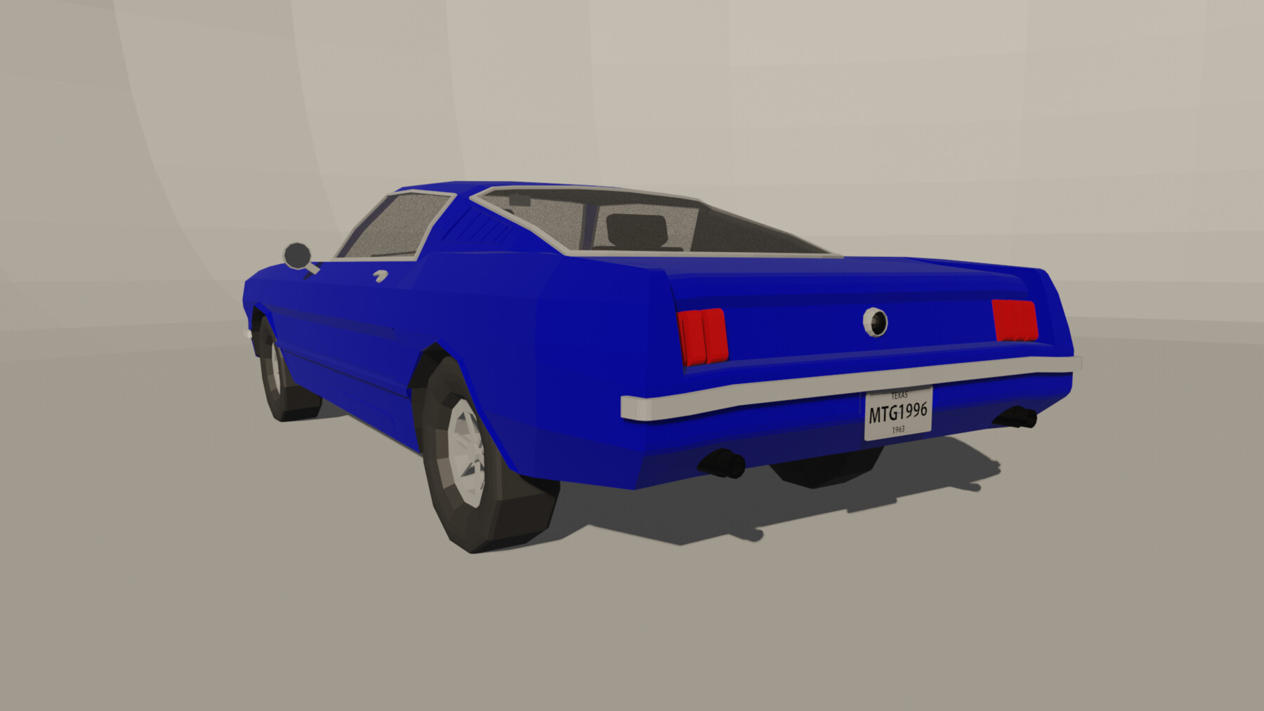 ArtStation - low poly-1996 ford mustang | Resources