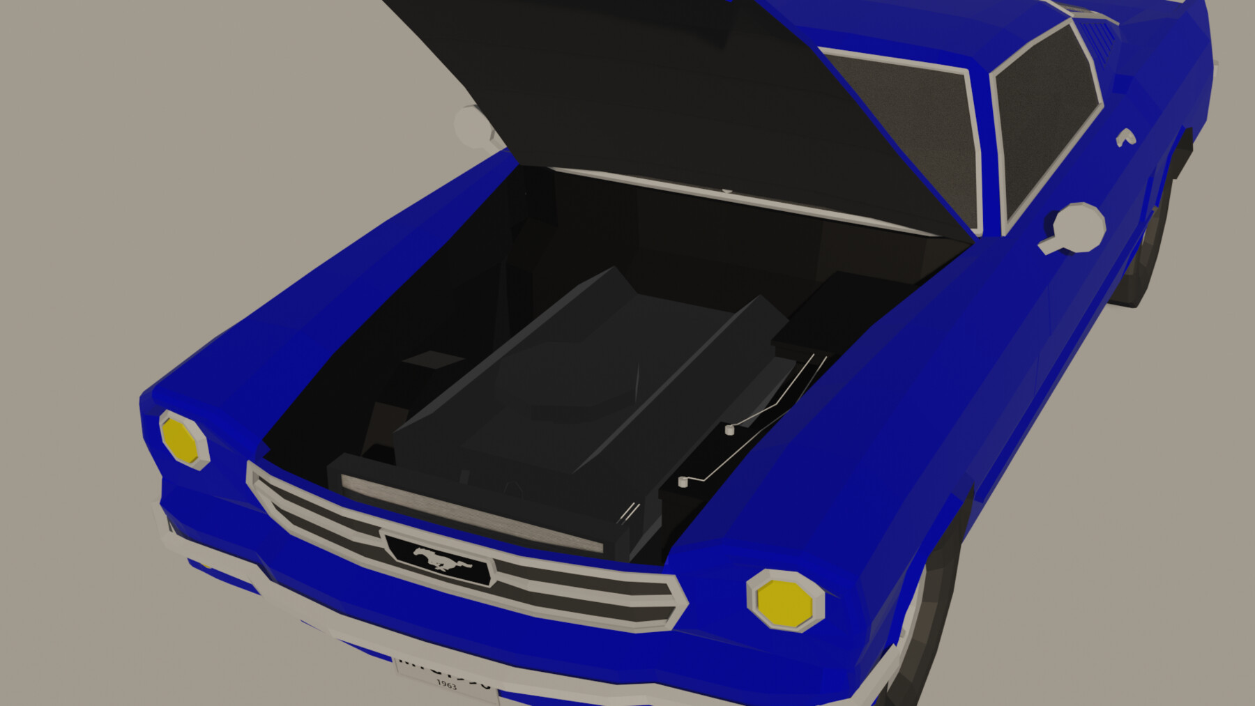 ArtStation - low poly-1996 ford mustang | Resources