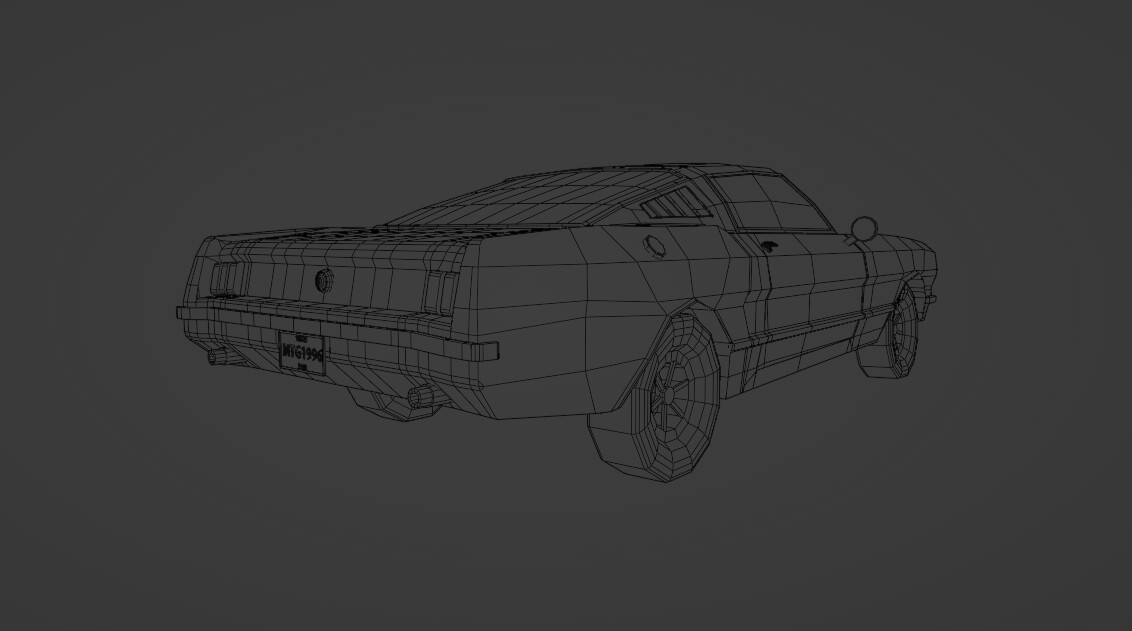 ArtStation - low poly-1996 ford mustang | Resources