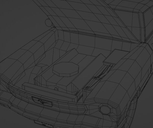 ArtStation - low poly-1996 ford mustang | Resources