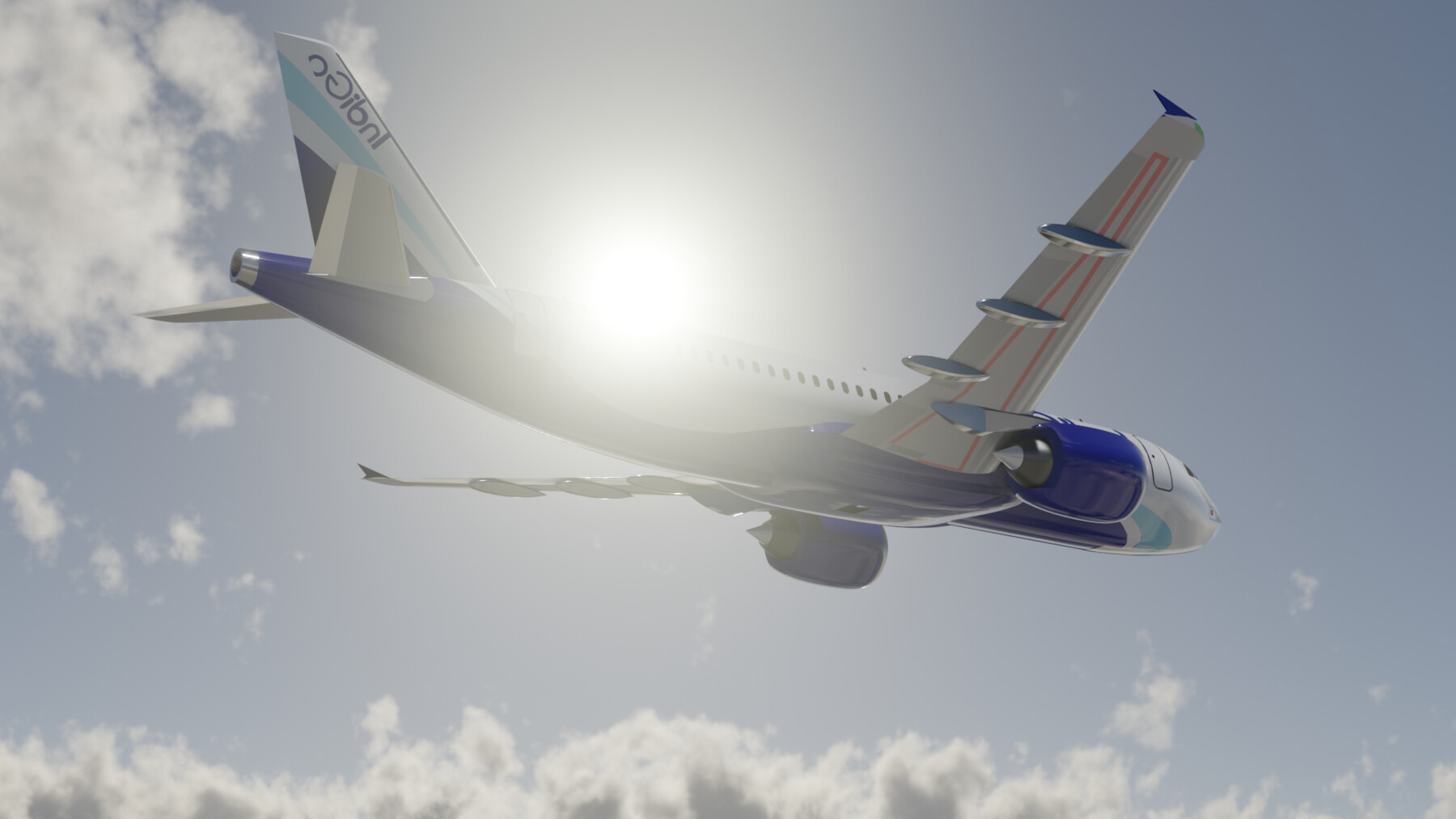 ArtStation - ANIMATED INDIGO FLIGHT GAME READY | Game Assets