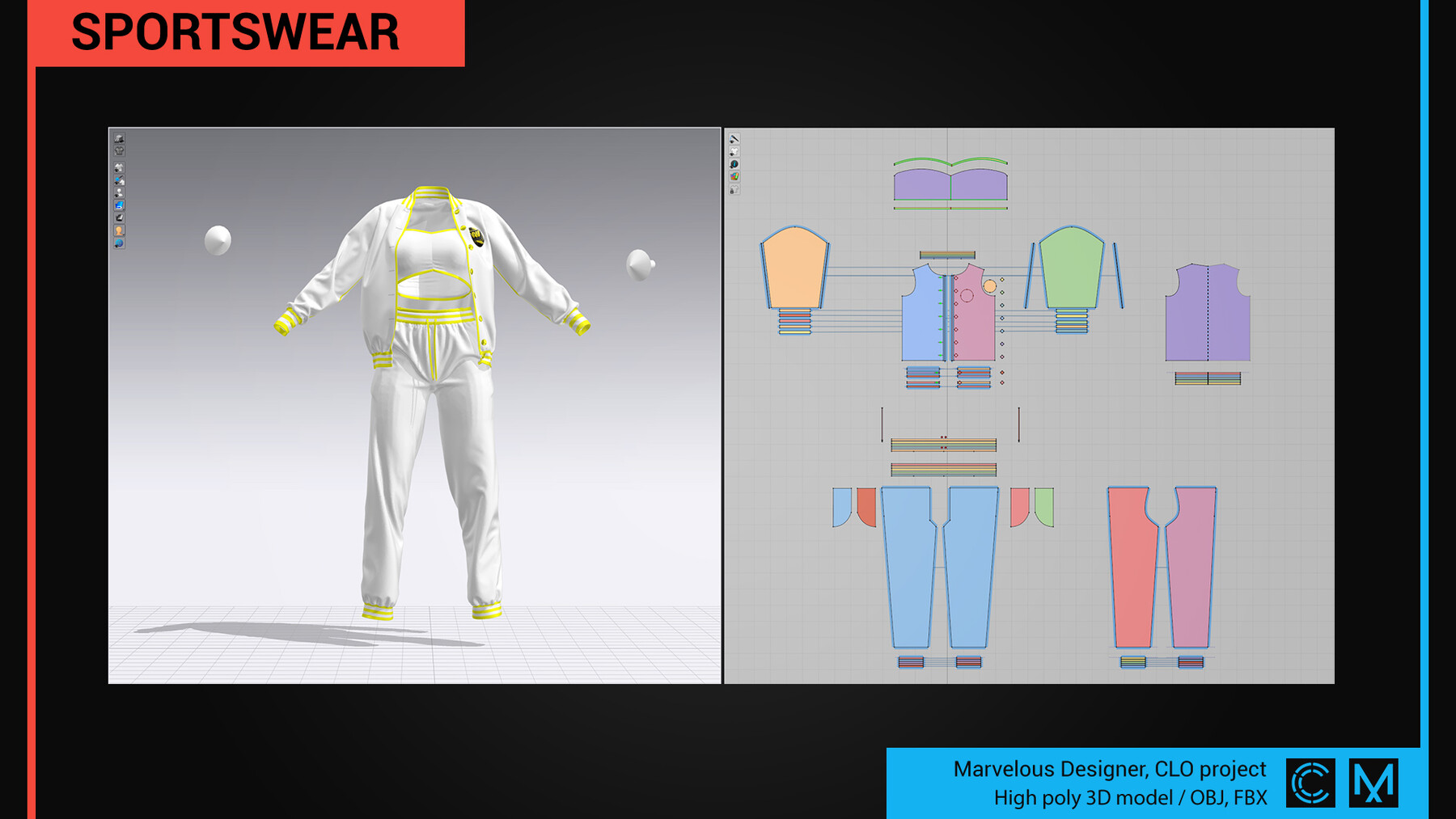 ArtStation - Sportwear - Marvelous Designer, CLO project. | Resources