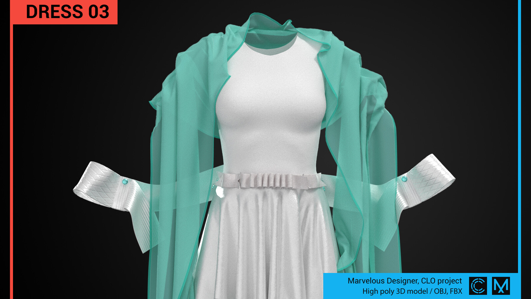 ArtStation - Dress 03 - Marvelous Designer, CLO project. | Resources