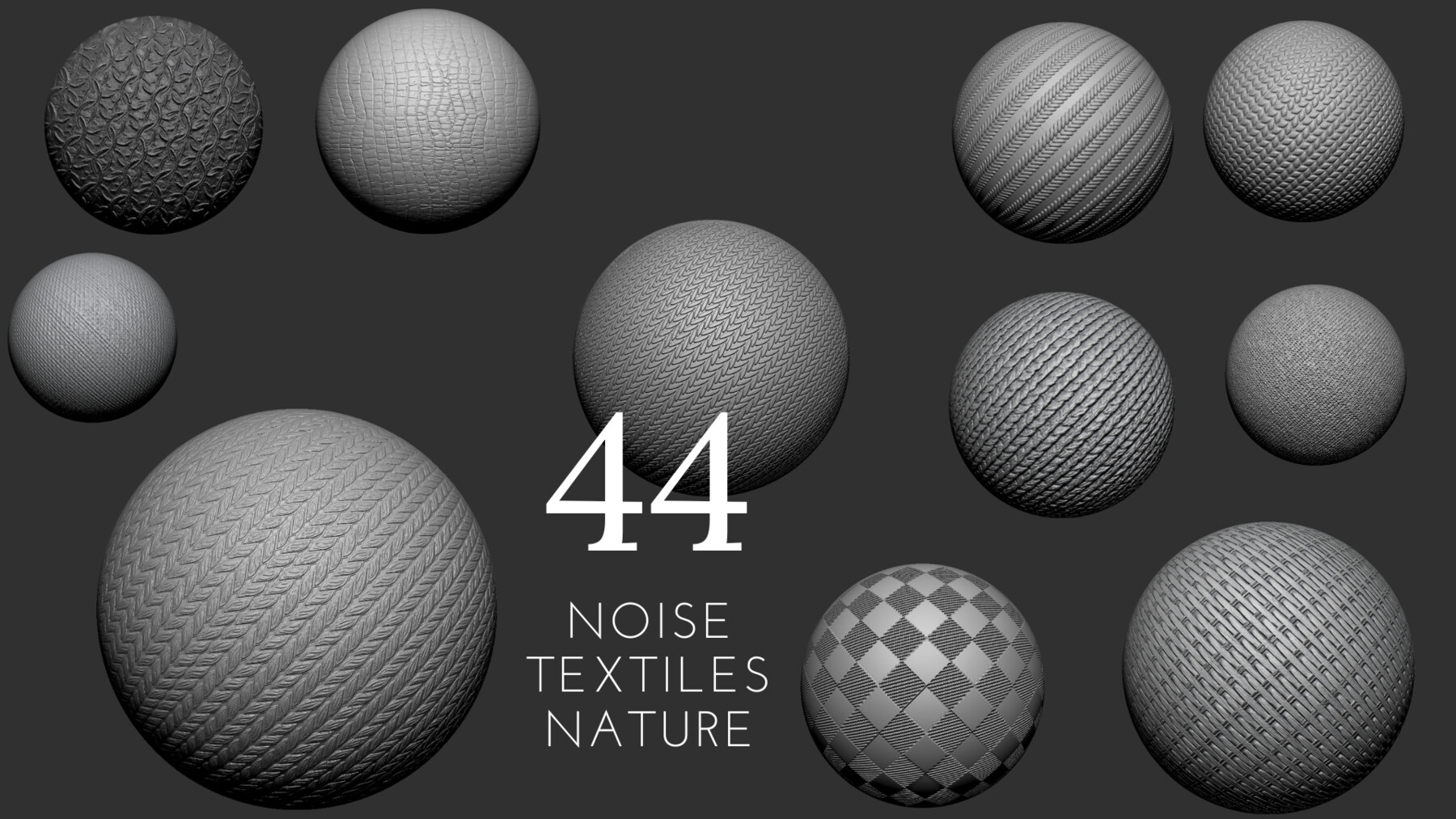ArtStation - 44 Noise Textiles Nature Zbrush | Brushes