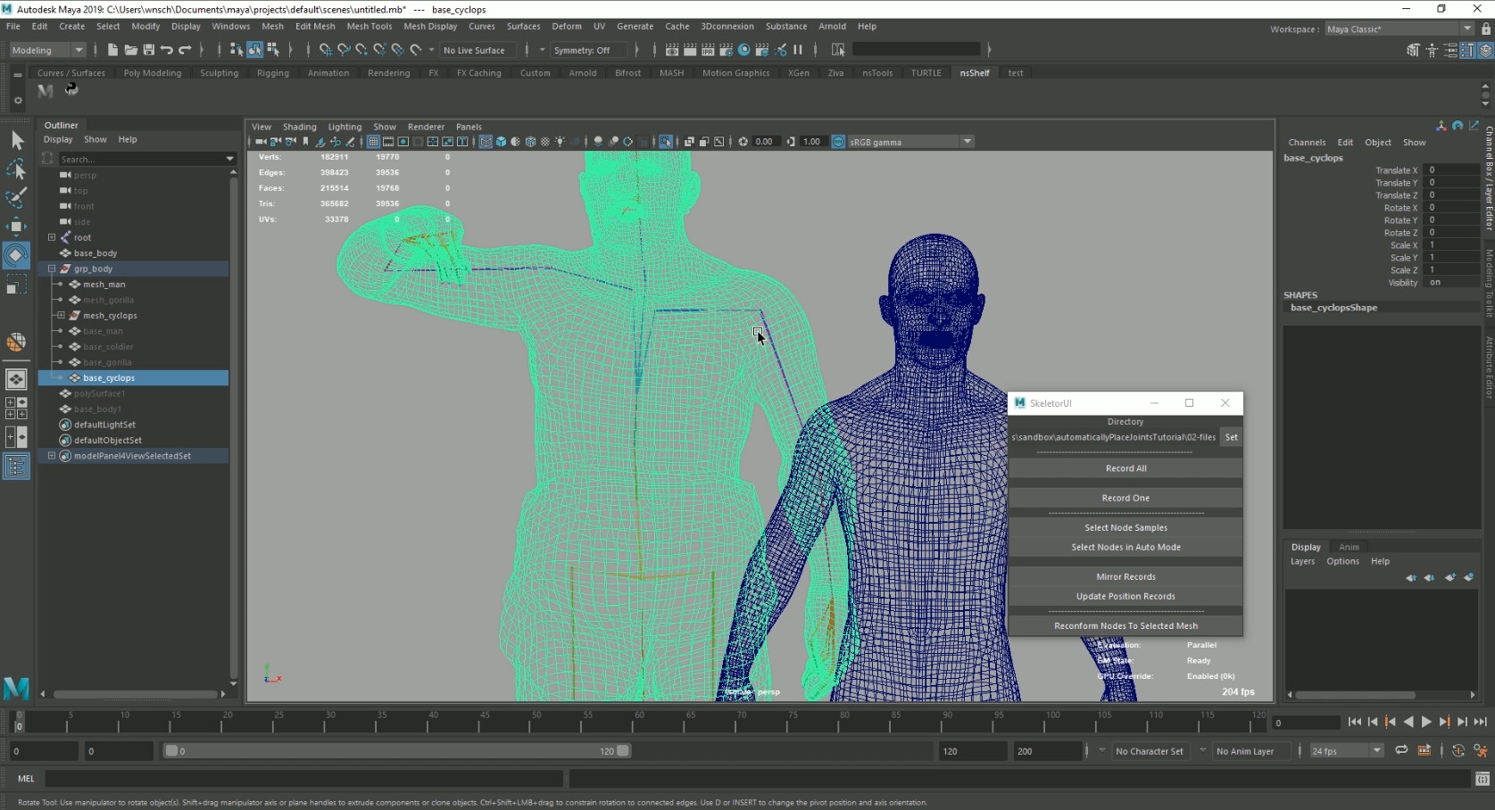 ArtStation - Automatic Skeleton Placement In Any Character, Any Pose, Any Topology | Tutorials