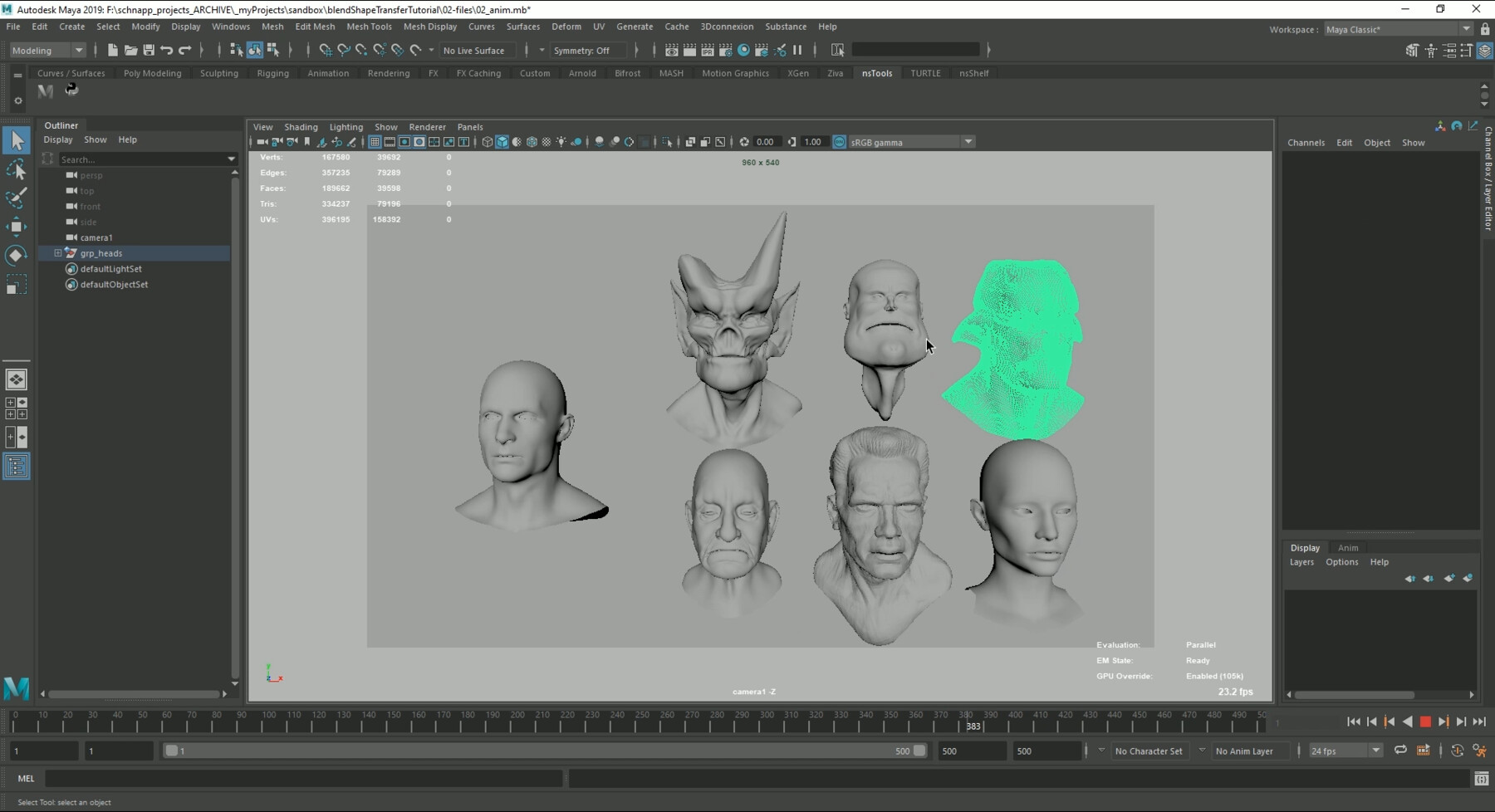 ArtStation - Automatic BlendShape Transfer to Different Topology | Tutorials