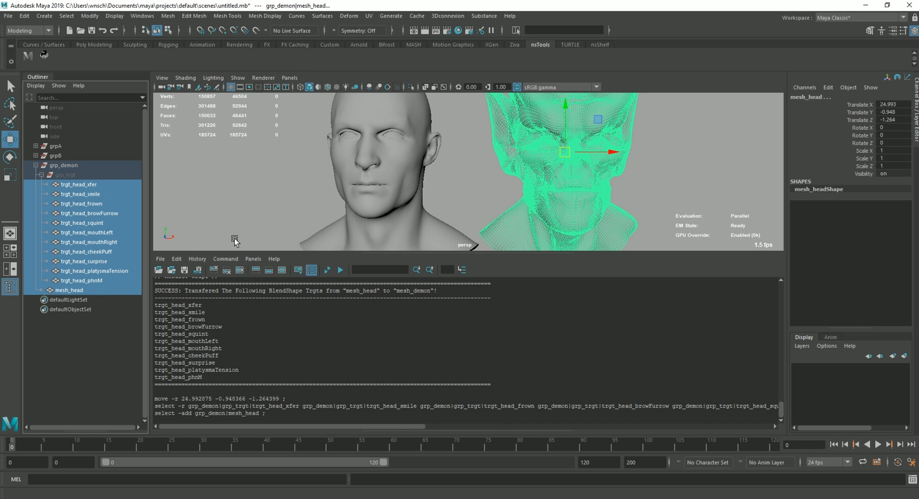 ArtStation - Automatic BlendShape Transfer to Different Topology | Tutorials