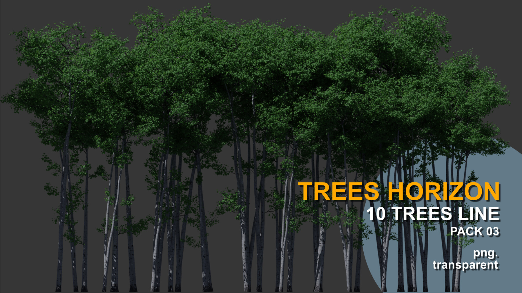 ArtStation - Trees Line, Trees Horizon, PNG, Cutout, Pack 03 | Resources