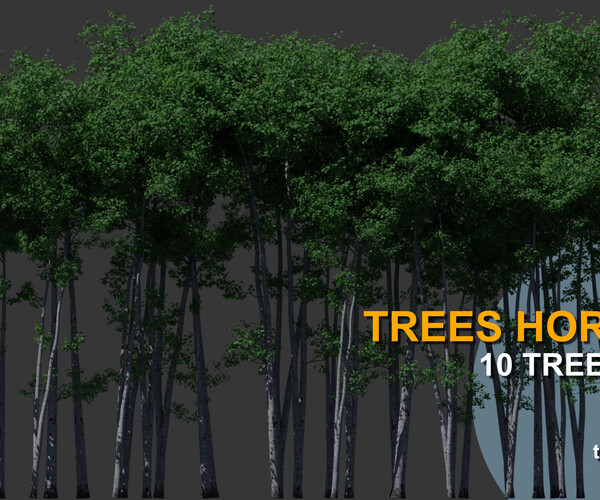 ArtStation - Trees Line, Trees Horizon, PNG, Cutout, Pack 03 | Resources