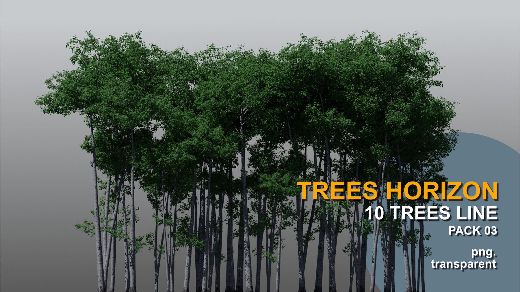 ArtStation - Trees Line, Trees Horizon, PNG, Cutout, Pack 03 | Resources