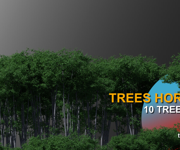 ArtStation - Trees Line, Trees Horizon, PNG, Cutout, Pack 03 | Resources