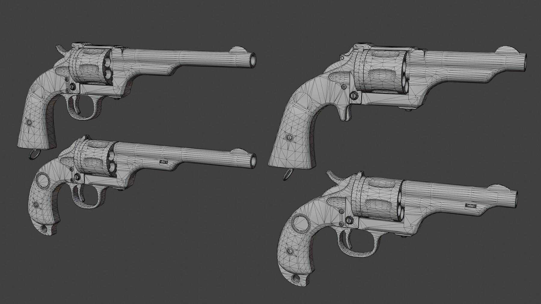 ArtStation - Merwin Hulbert Revolver | Game Assets