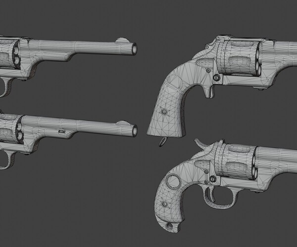 ArtStation - Merwin Hulbert Revolver | Game Assets