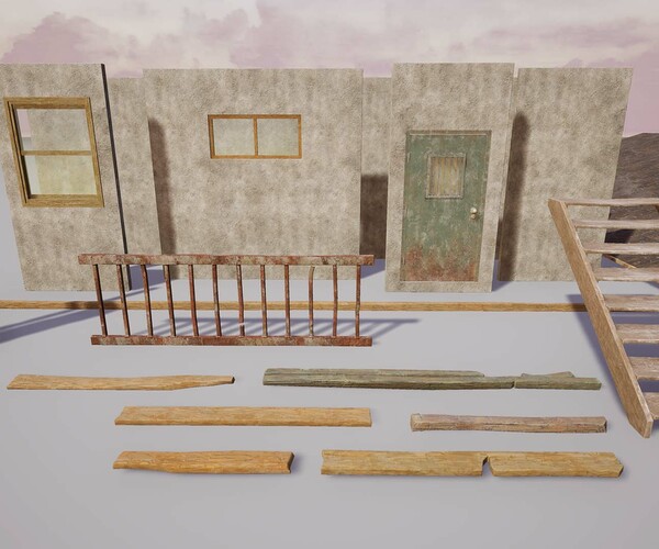 ArtStation - Post Apocalyptic Desert Environment | Game Assets