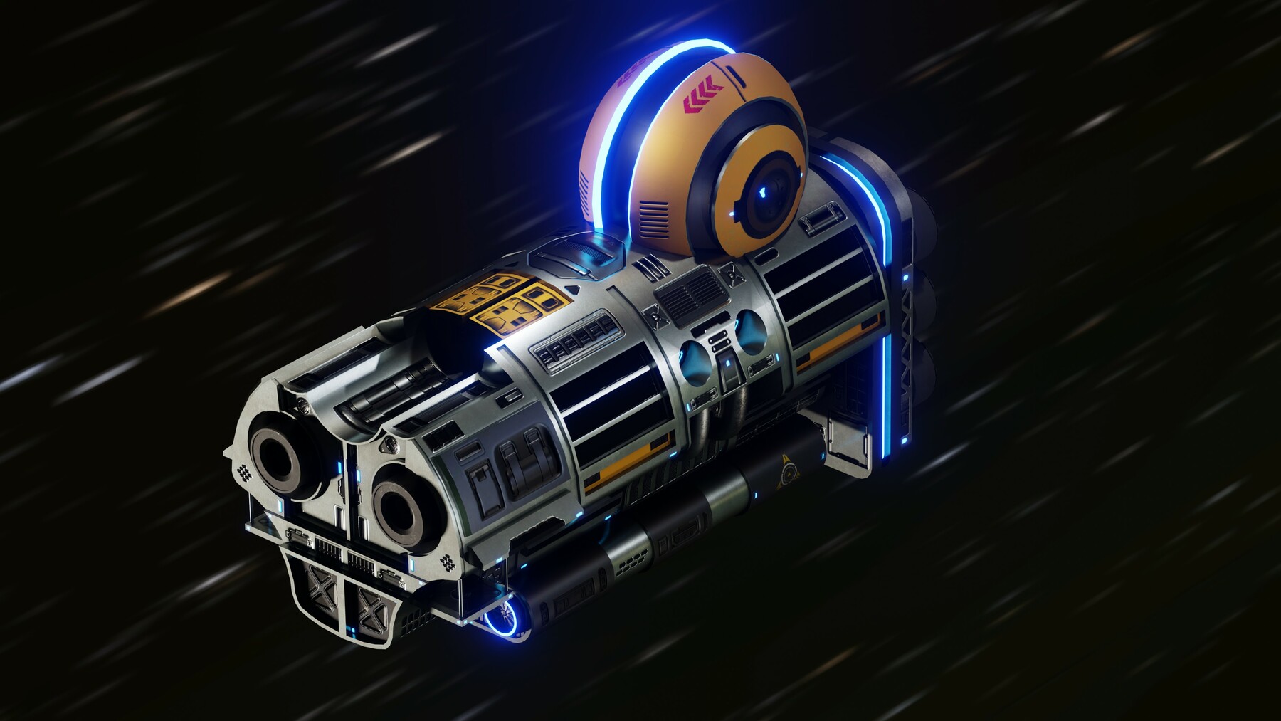 ArtStation - Galactic Core spaceship low-poly | Game Assets