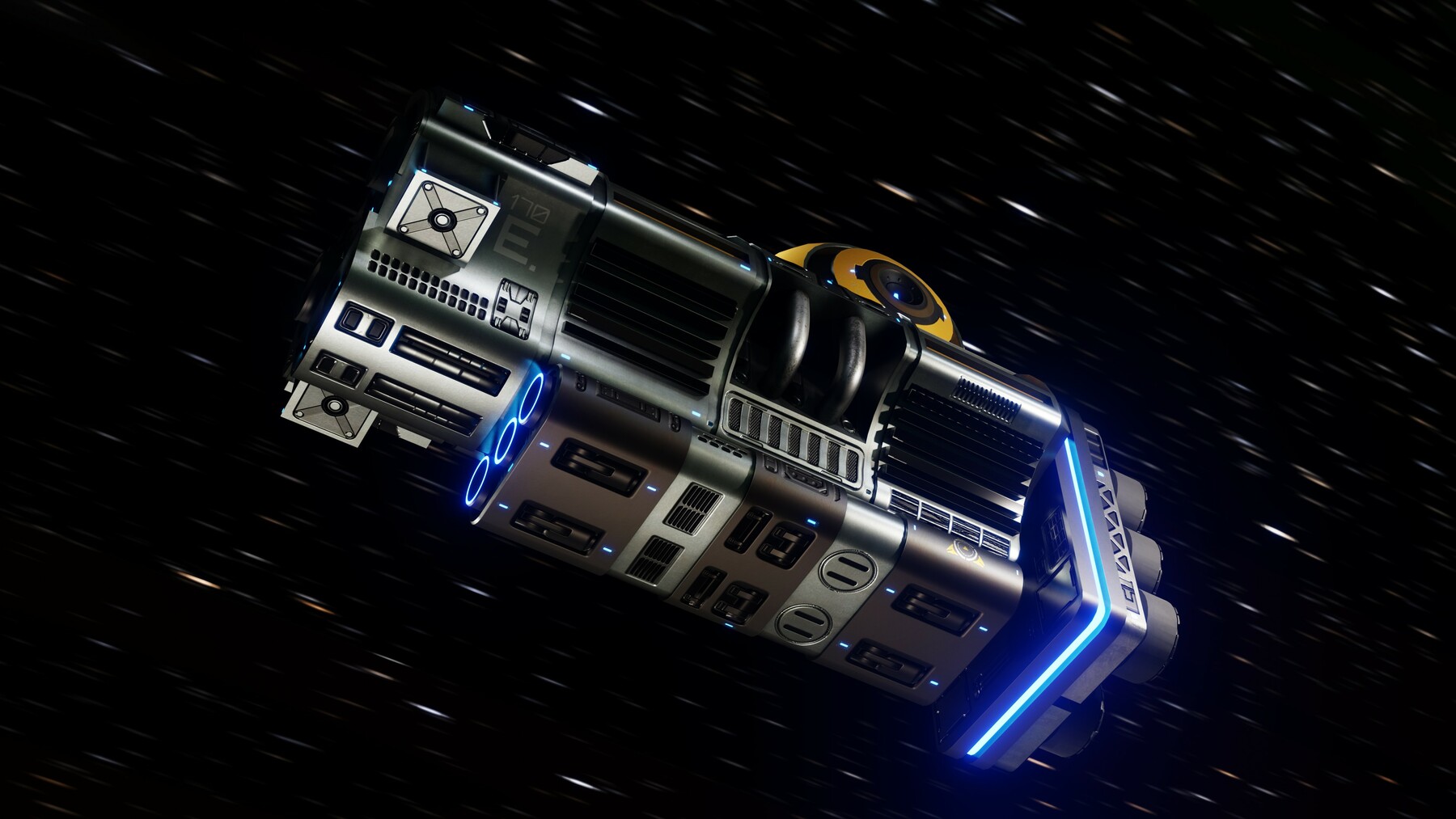 ArtStation - Galactic Core spaceship low-poly | Game Assets