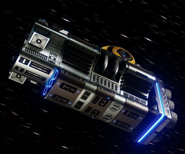 ArtStation - Galactic Core spaceship low-poly | Game Assets