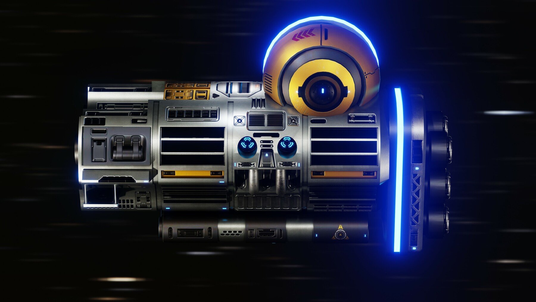 ArtStation - Galactic Core spaceship low-poly | Game Assets