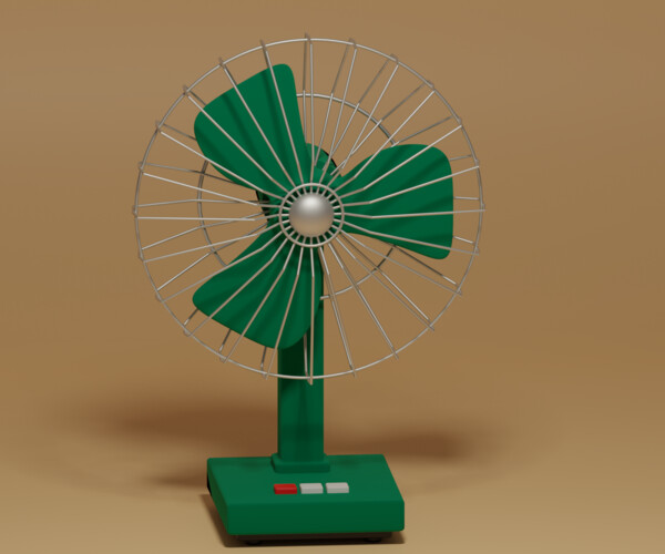 ArtStation - Cartoon Vintage Retro Table Fan 3D model | Resources