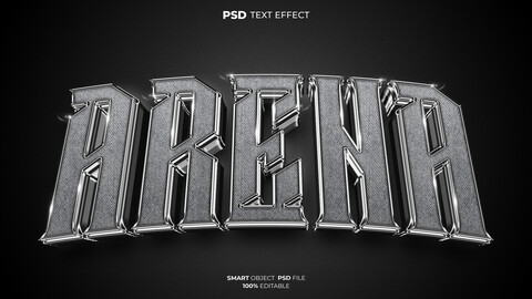 ArtStation - 3D Arena PSD fully editable text effect. Layer style PSD ...