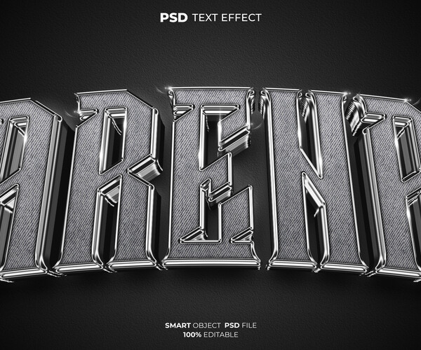 ArtStation - 3D Arena PSD fully editable text effect. Layer style PSD ...
