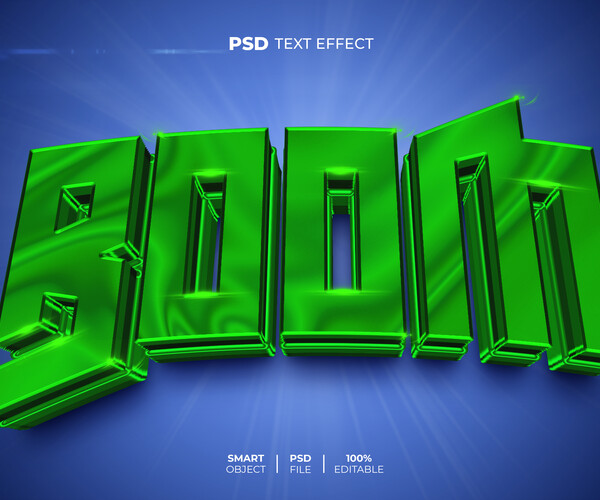 ArtStation - 3D Boom PSD fully editable text effect. Layer style PSD ...