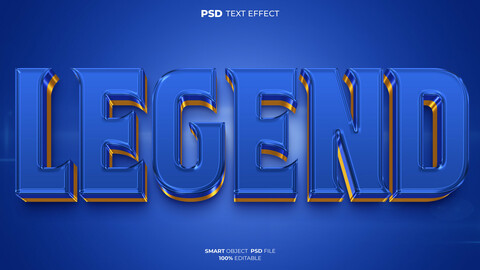 ArtStation - 3D Legend PSD fully editable text effect. Layer style PSD ...