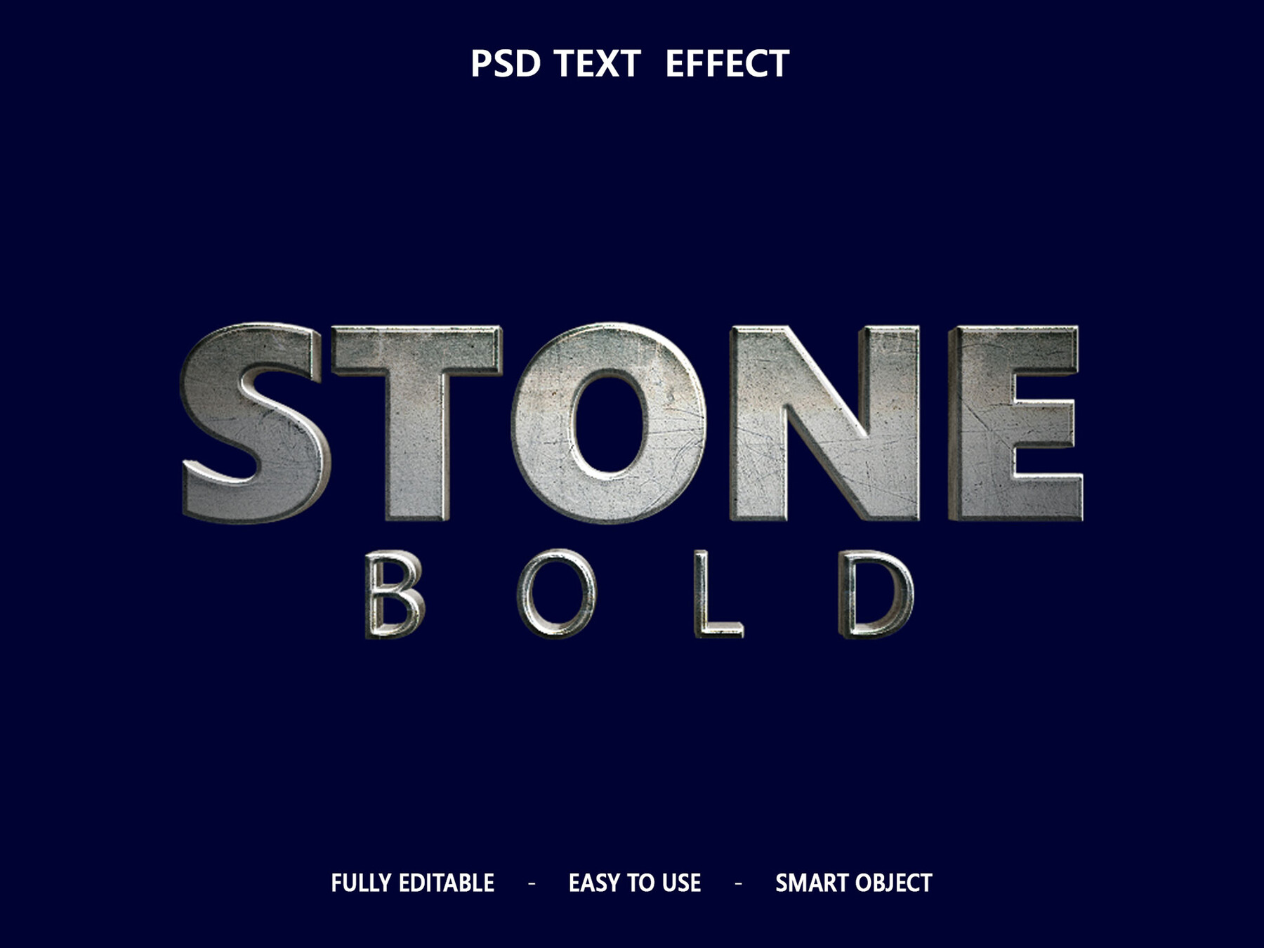 ArtStation - 3D Stone PSD fully editable text effect. Layer style PSD ...