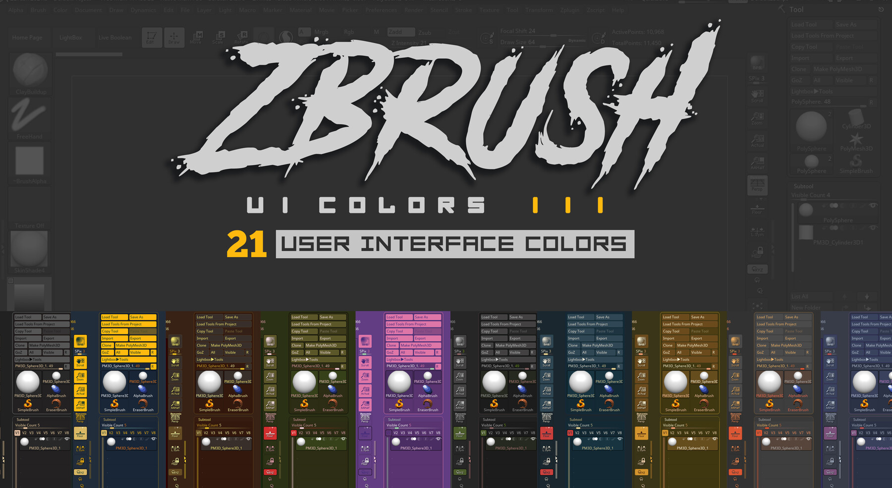 ArtStation - ZBrush UI Colors III: User Interface colors | Resources