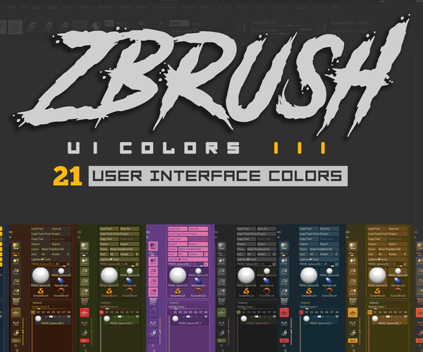 ArtStation - ZBrush UI Colors III: User Interface colors | Resources