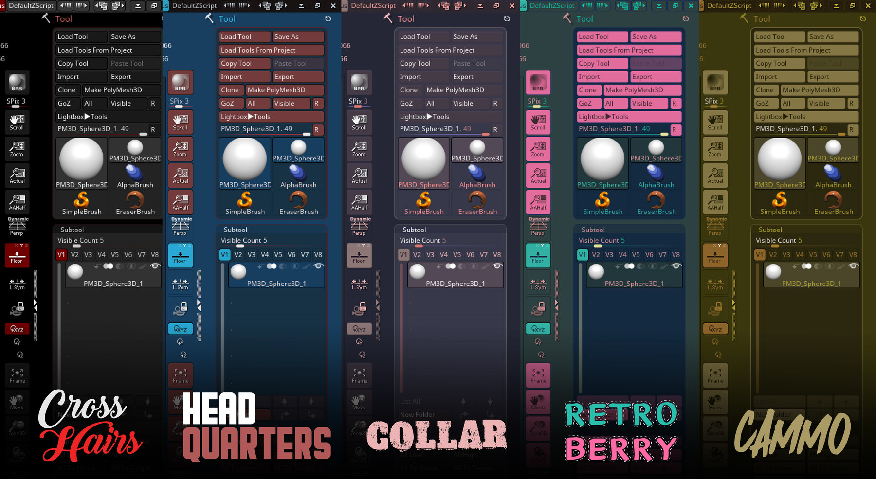 ArtStation - ZBrush UI Colors III: User Interface colors | Resources