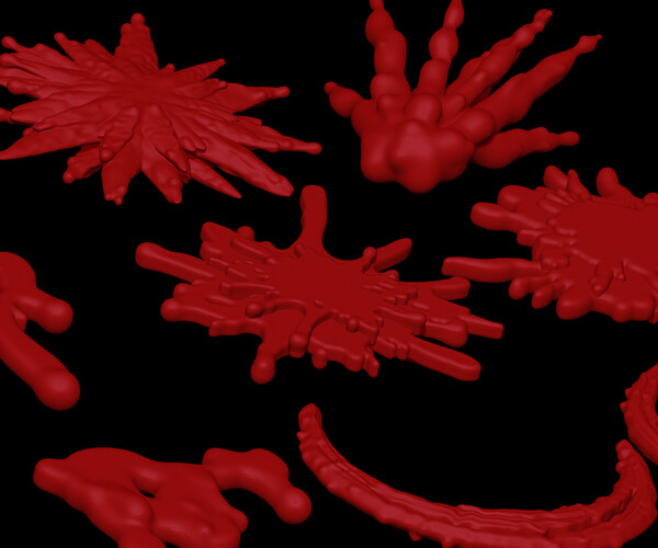 ArtStation - blood stains / splatter / drops stylized IMM brush and ...