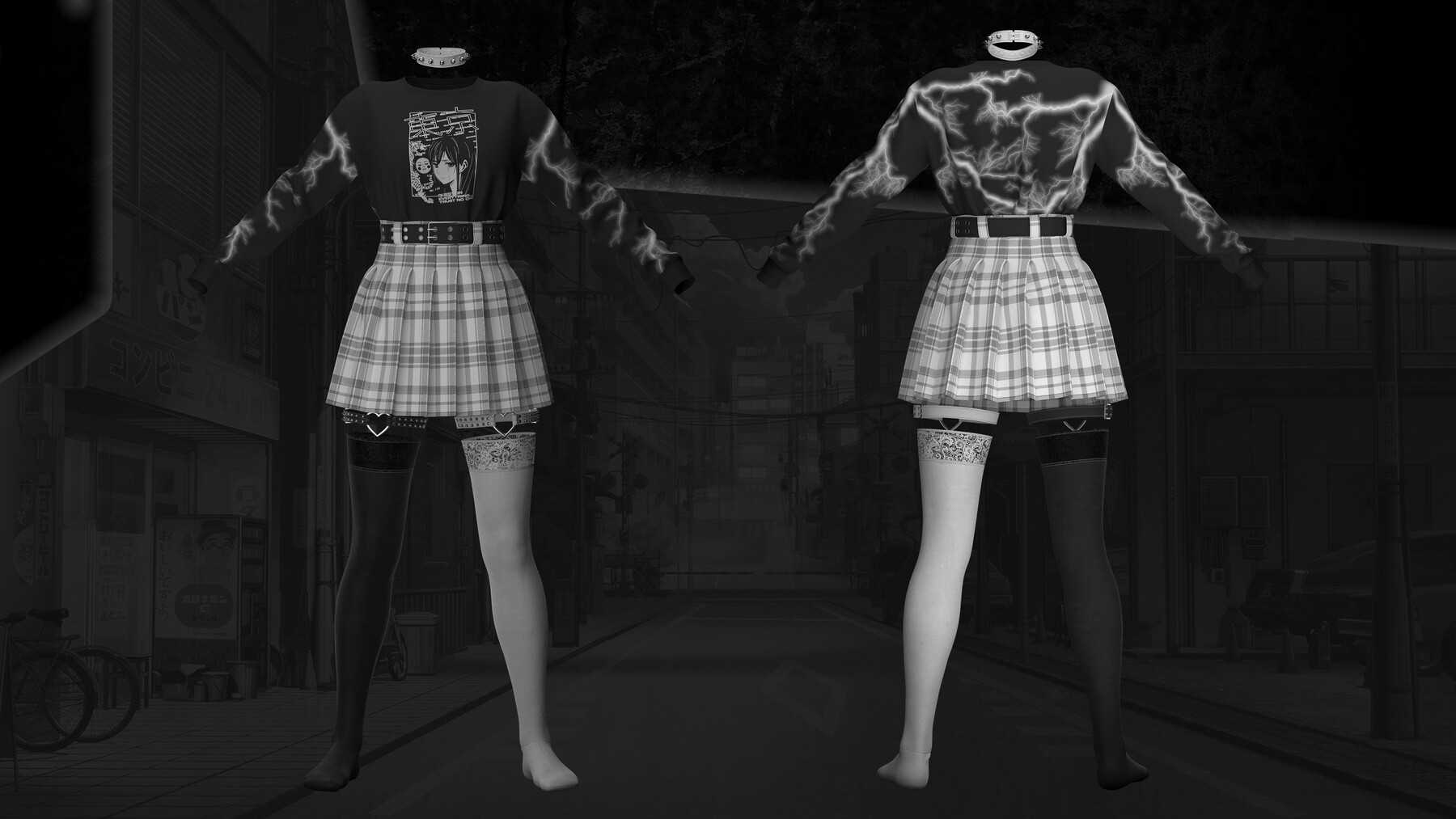 ArtStation - Grunge outfit. Clo3d/Marvelous designer. Zprj/Obj/Pose ...