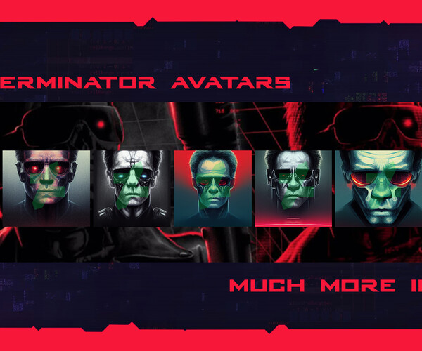 ArtStation - The Terminator unique avatars collection of 50 | Artworks