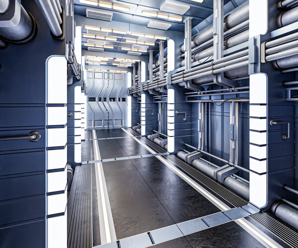 ArtStation - Sci Fi Corridor Tunnel | Game Assets