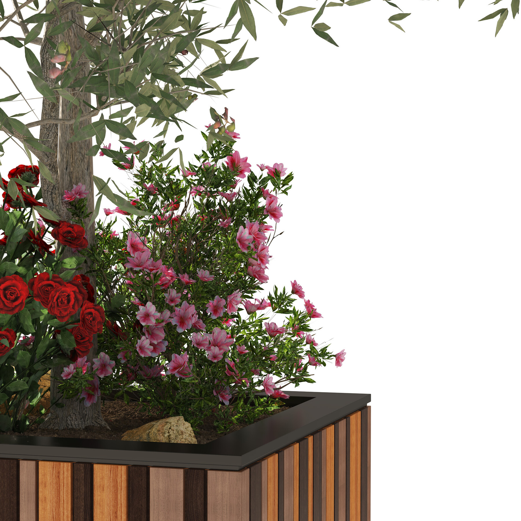ArtStation - Outdoor tree flower wood pot | Resources