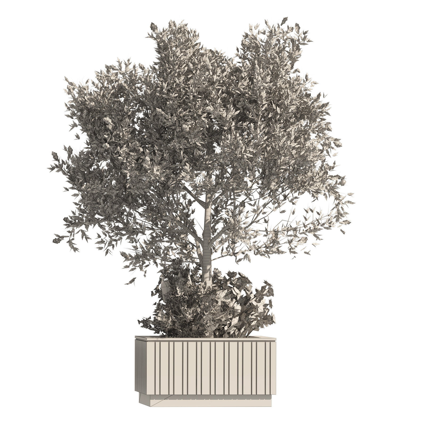 ArtStation - Outdoor tree flower wood pot | Resources