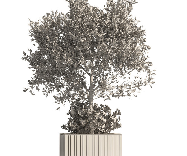 ArtStation - Outdoor tree flower wood pot | Resources