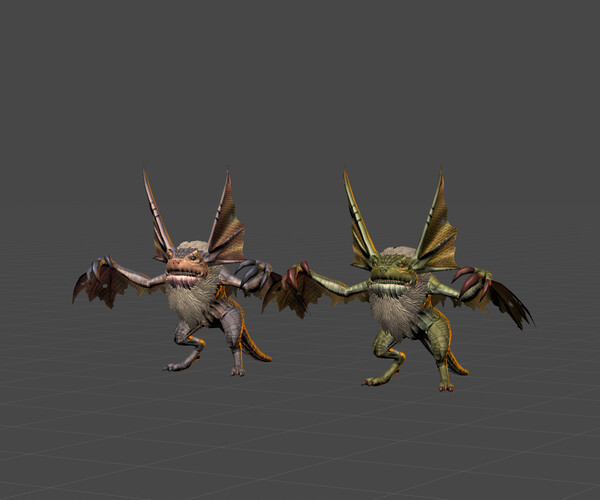ArtStation - Bat Lizard Demon Mutant | Game Assets