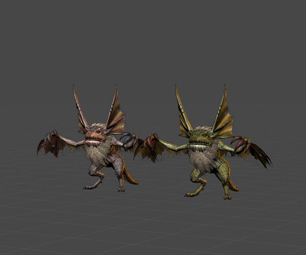ArtStation - Bat Lizard Demon Mutant | Game Assets