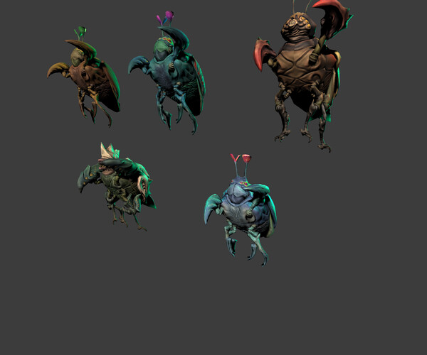 ArtStation - Beetle Creature Bug Mutant | Game Assets