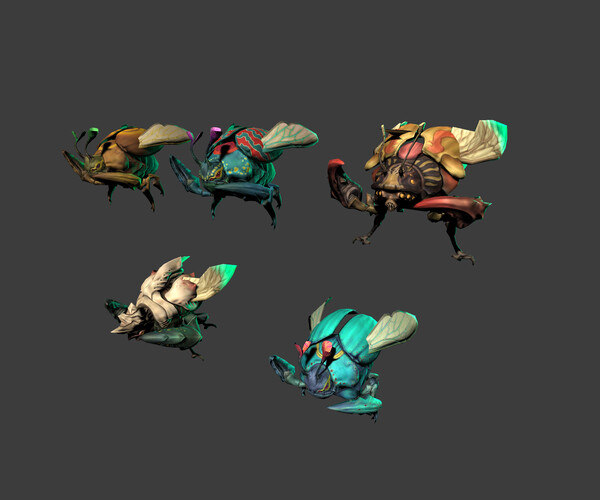 ArtStation - Beetle Creature Bug Mutant | Game Assets
